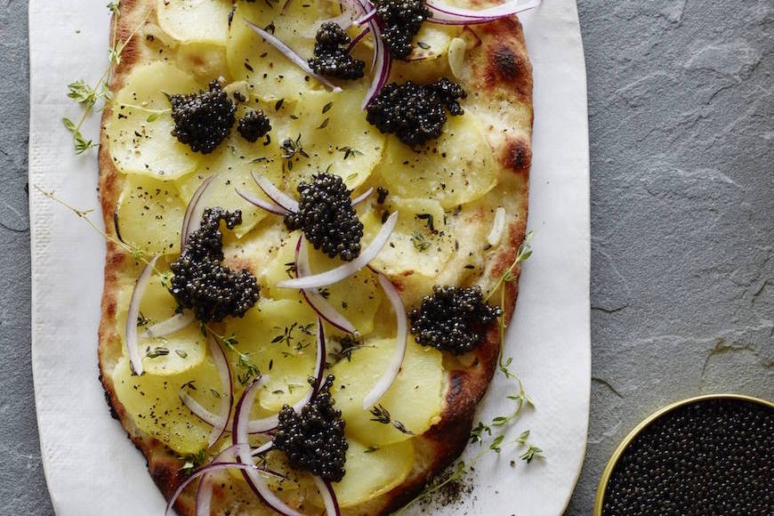 Potato and Caviar Flatbread - What's Gaby Cooking