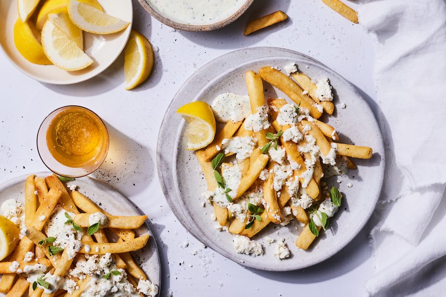 Oregano Feta Fries - What's Gaby Cooking