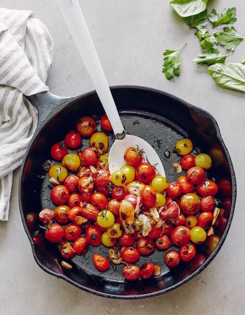 Blistered Cherry Tomatoes - What's Gaby Cooking
