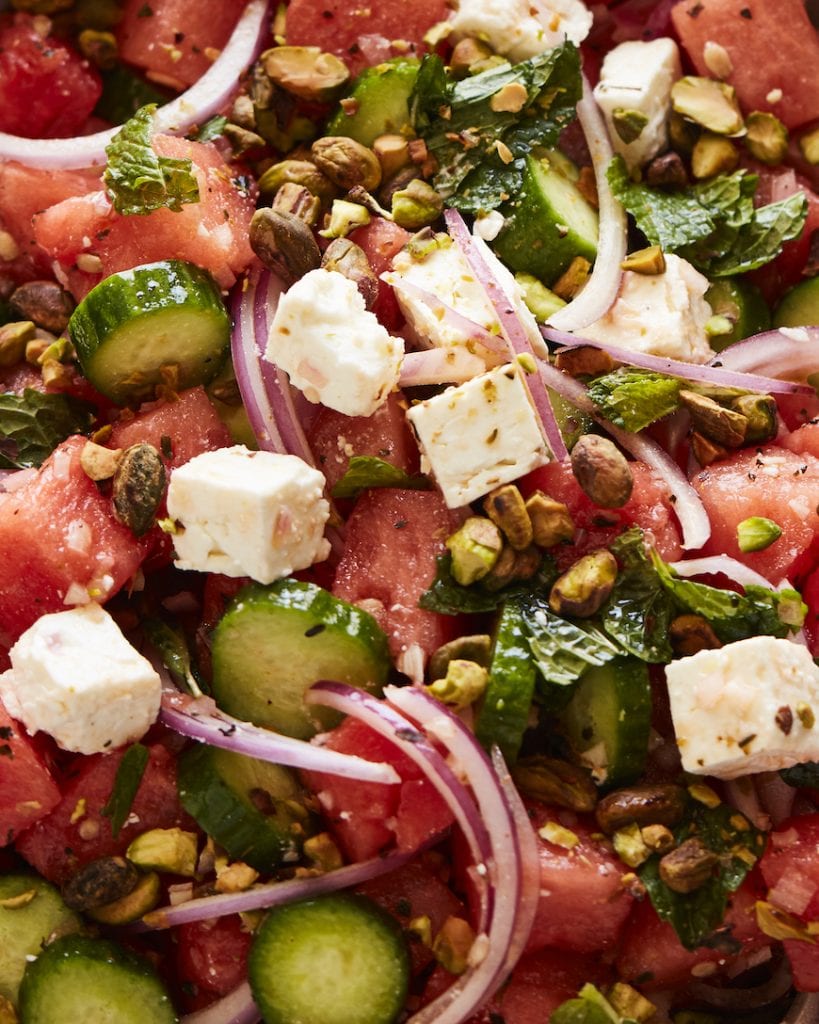 Watermelon Cucumber Salad - What's Gaby Cooking