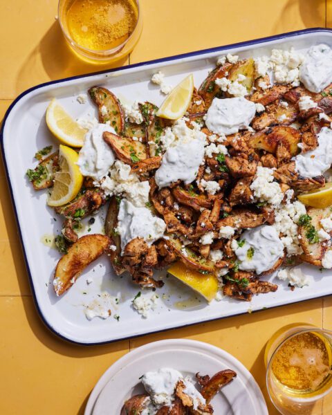 Chicken Gyro Fries - What's Gaby Cooking