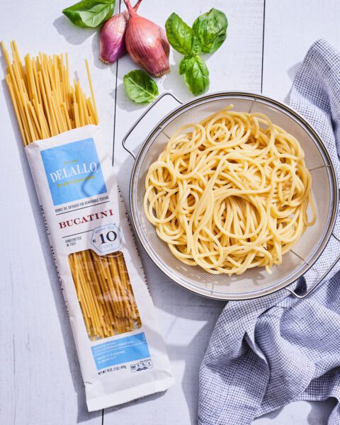 Garlic Lemon Bucatini with Crab - What's Gaby Cooking